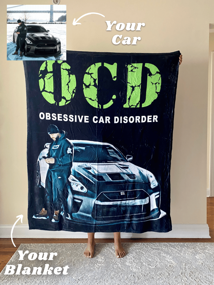 OCD Obsessive Car Disorder Custom Car Fleece Blanket - Best Car Gift ...